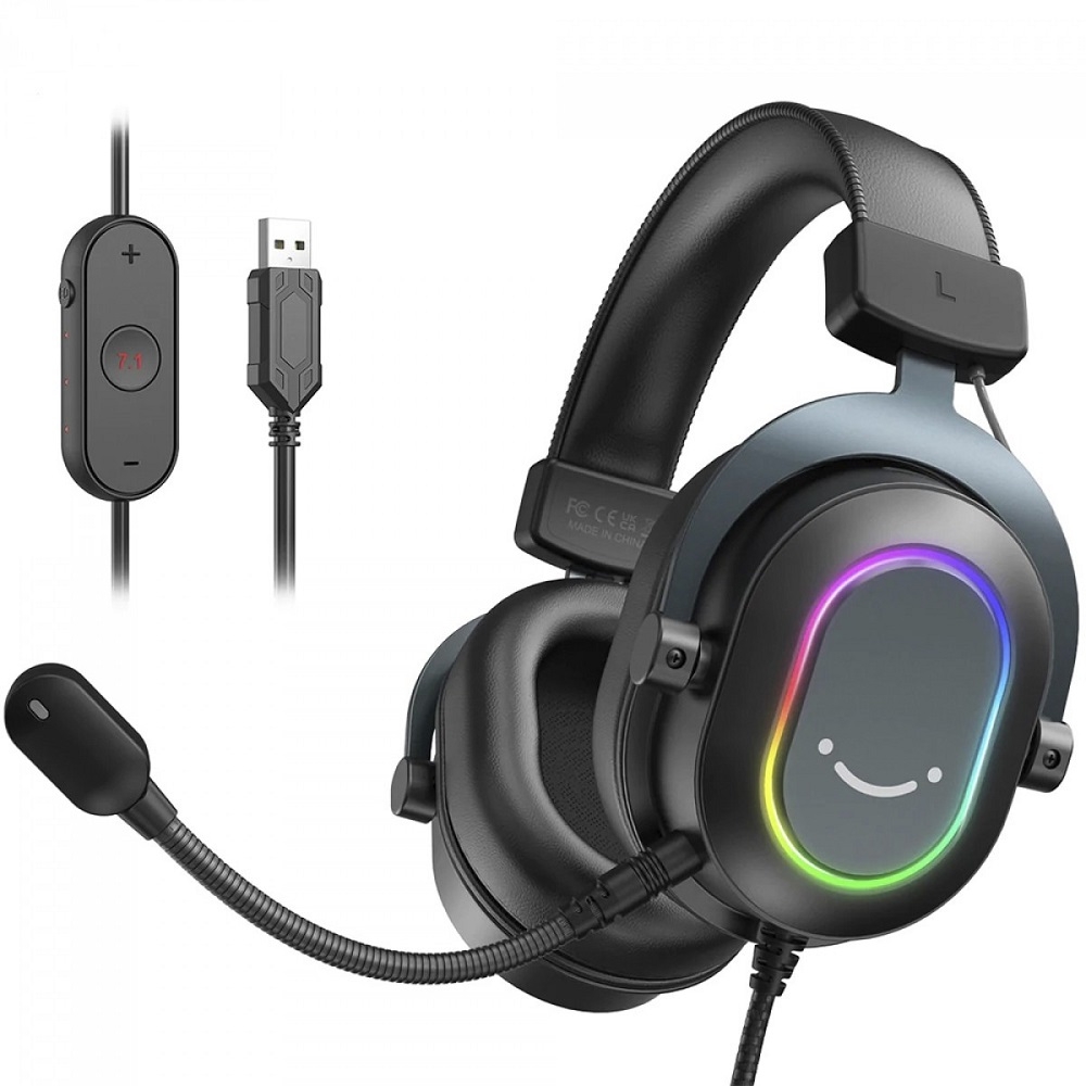 Headset Gamer Fifine H6 7.1 Surround RGB Preto - a partir de R$250,17
