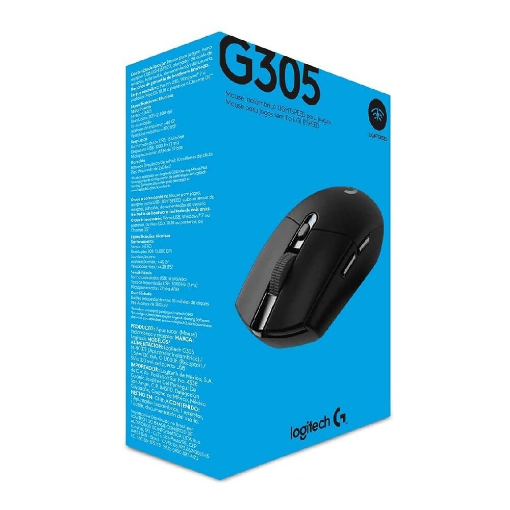 Mouse Gamer Logitech G305 LIGHTSPEED Sem Fio 12K DPI - a partir de R$232,41