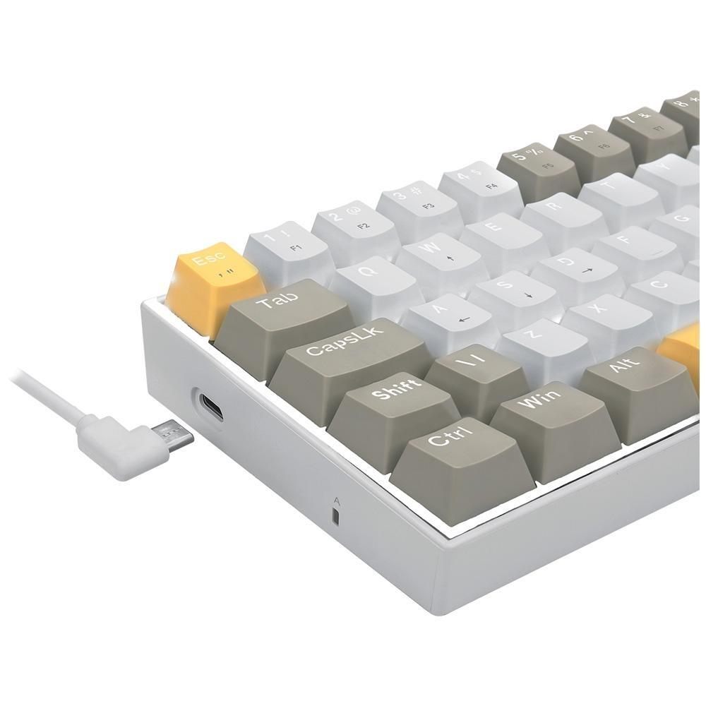 Teclado Mecânico Redragon Lakshmi 60% Branco Switch Brown - a partir de R$250,17
