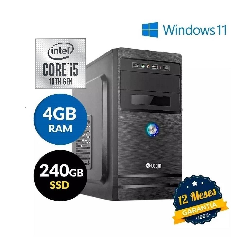 PC Login i5 10ª Geração, 4GB, SSD 240GB, Windows 11