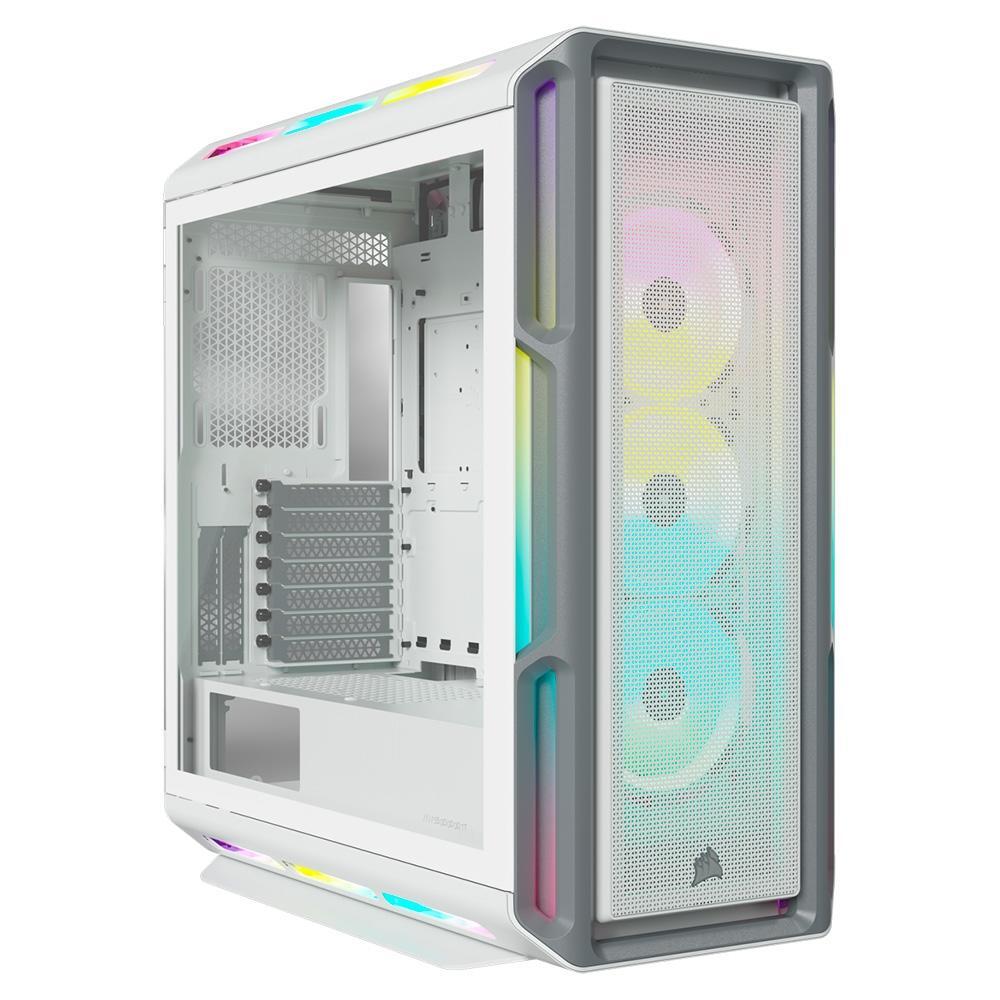 Comprar Gabinete Gamer Corsair 5000T Mid Tower LED RGB ATX Lateral em Vidro Temperado Branco CC ...