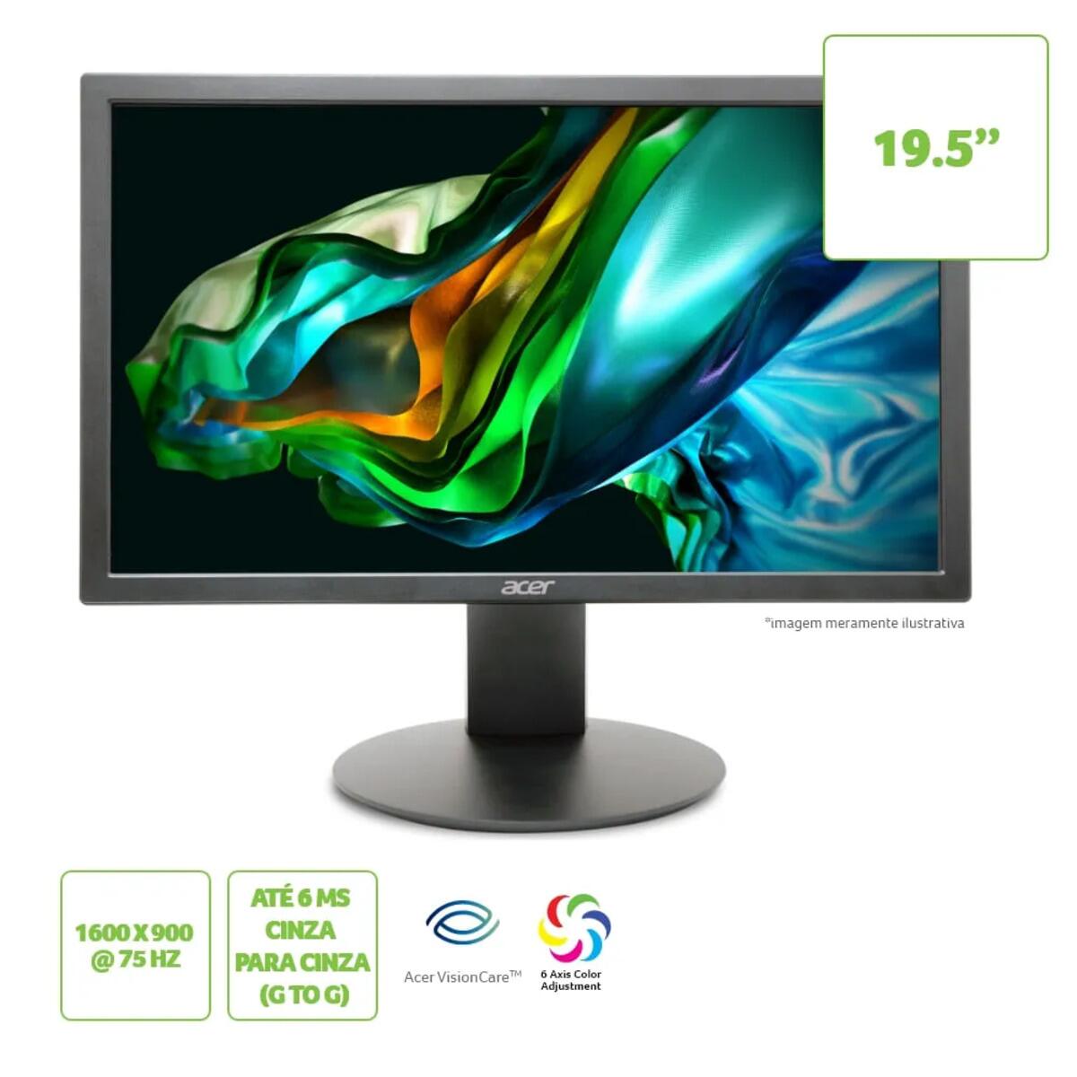 Monitor LED Acer E200Q bi 19,5" HD+, 6ms, Widescreen