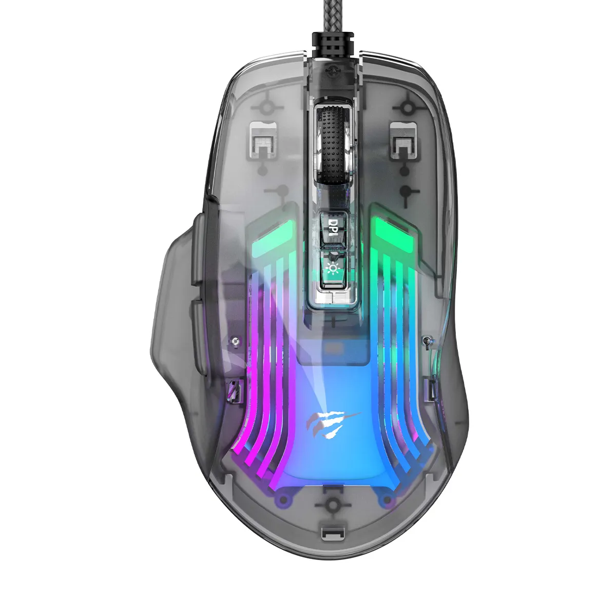 Mouse Gamer Havit MS1011SE RGB 7200 DPI 7 Botões - a partir de R$73,47