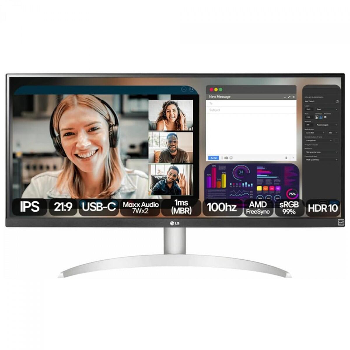 Monitor LG UltraWide 29? IPS FHD 100Hz USB-C - a partir de R$1.208,07