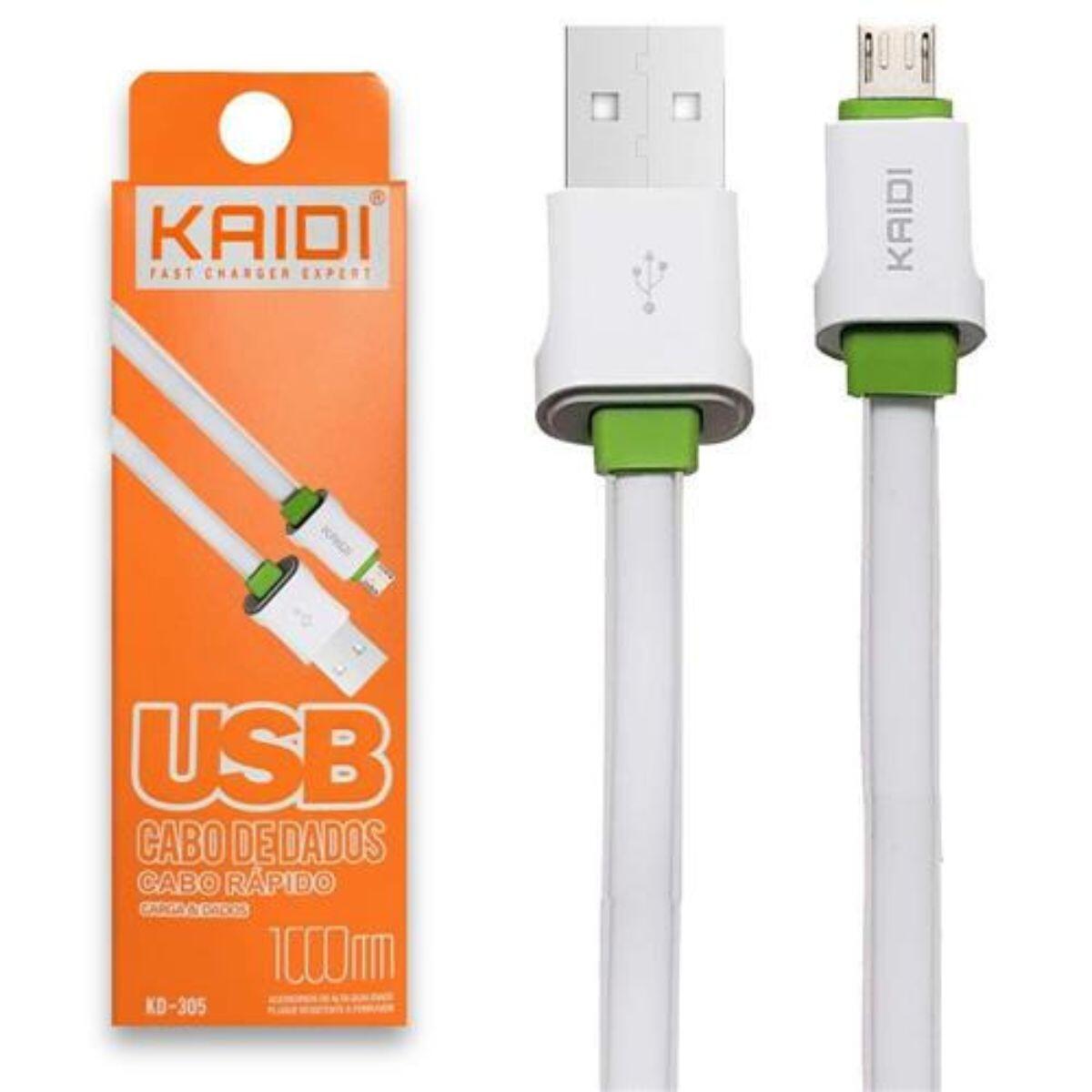 Cabo de Dados V8 1M KD-305 Kaidi Micro USB