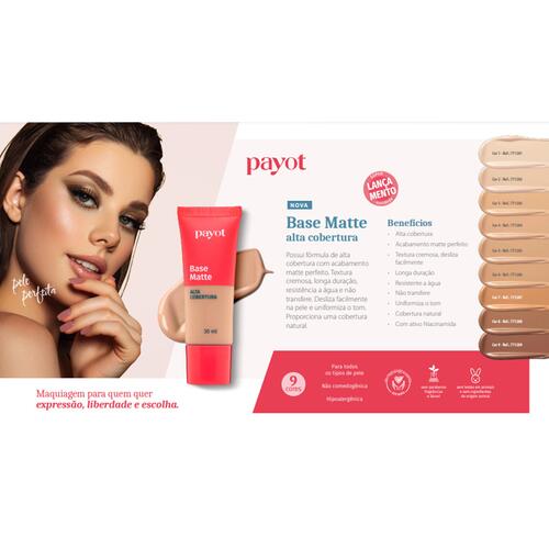 Comprar Base Matte Payot Alta Cobertura 30ml - Amor de Make