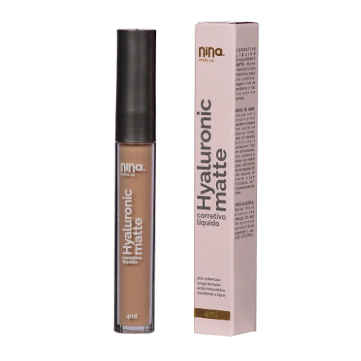 Comprar Corretivo Liquido Hyaluronic Matte Nina Make Up - Amor de Make