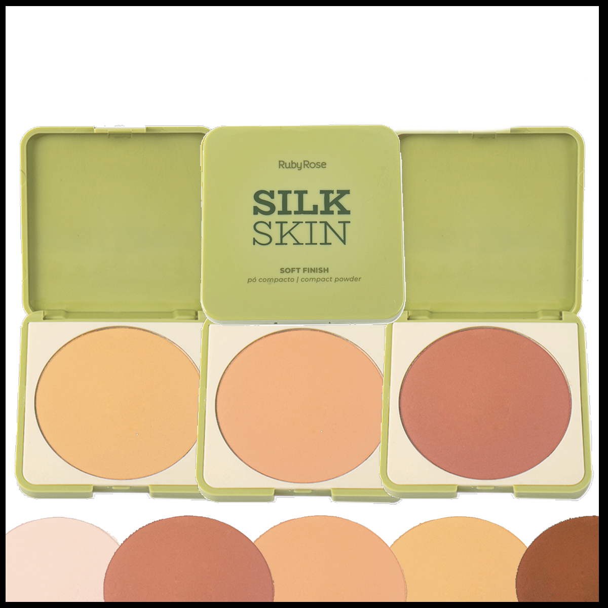 Comprar Po Compacto Ruby Rose Silk Skin Soft Finish HBT1400-G1 - Amor ...