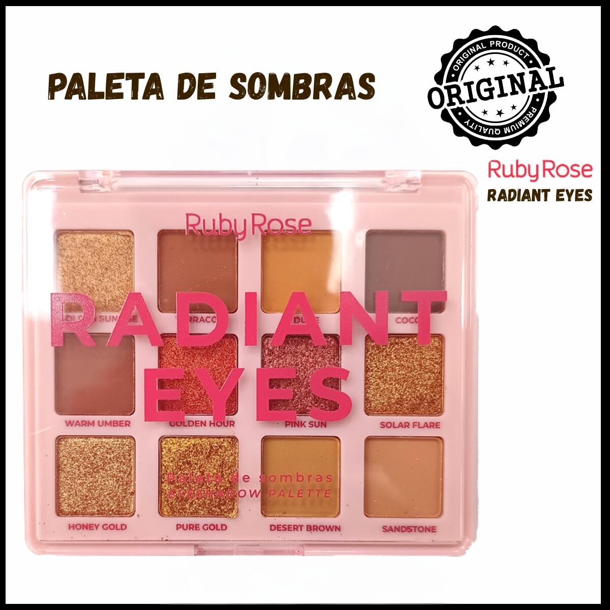 Comprar Paleta de Sombras Radiant Eyes Ruby Rose HBE2201 - Amor de Make