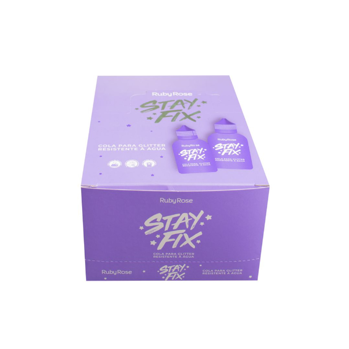 Comprar Box Cola De Glitter Ruby Rose Stay Fix HB584 - R$304,64 - Amor ...