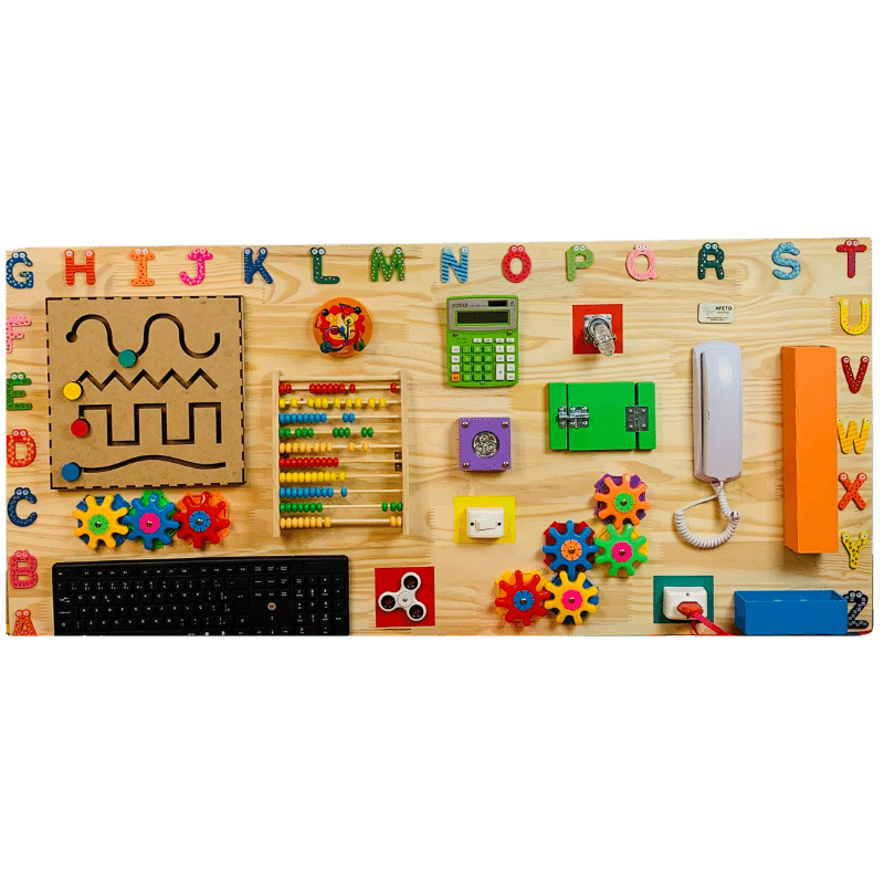 Painel Sensorial de Atividades Educativas 130x60 Pinus - a partir de R ...