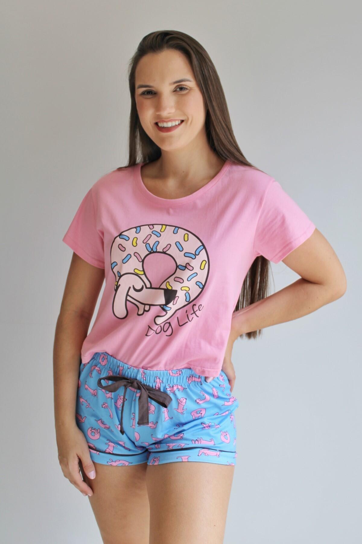 Comprar Pijama Algodão Manga Curta - Senhorita Lingerie