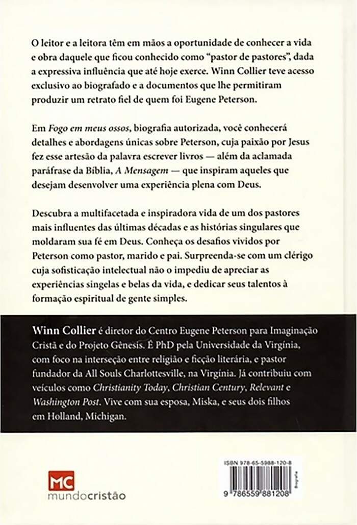 Fogo em meus ossos: A biografia de Eugene H. Peterson | Winn Collier