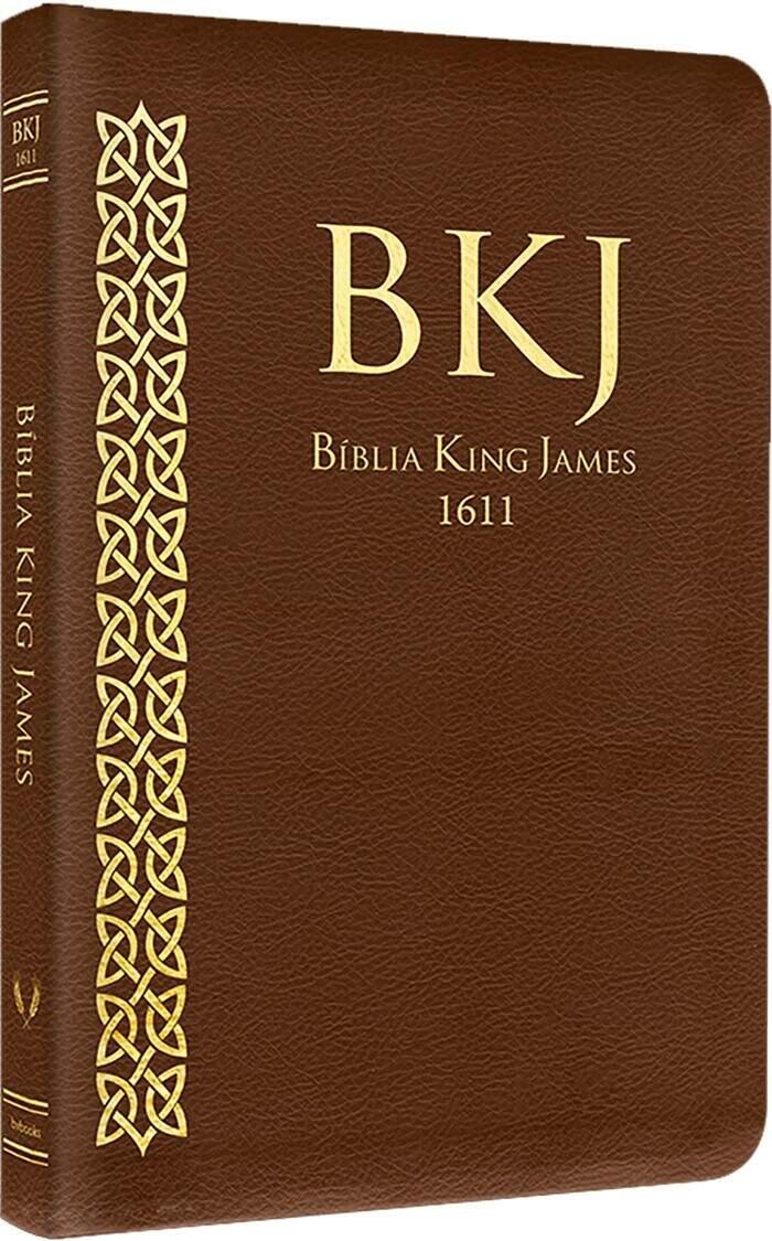 Biblia King James Fiel 1611 Ultrafina Bicolor Marrom a partir de R 56 99