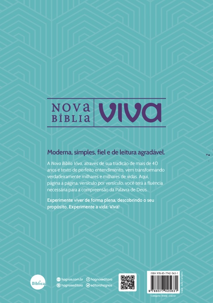 Nova Bíblia Viva - Letra Extra Grande - Modelo Louvor - Capa Dura - a ...