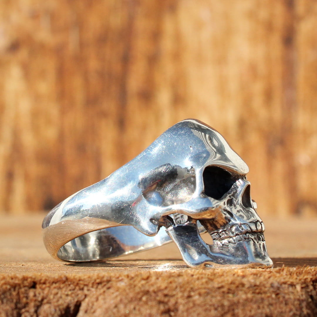 Comprar Anel classico Caveira lisa - Vulcano Joias