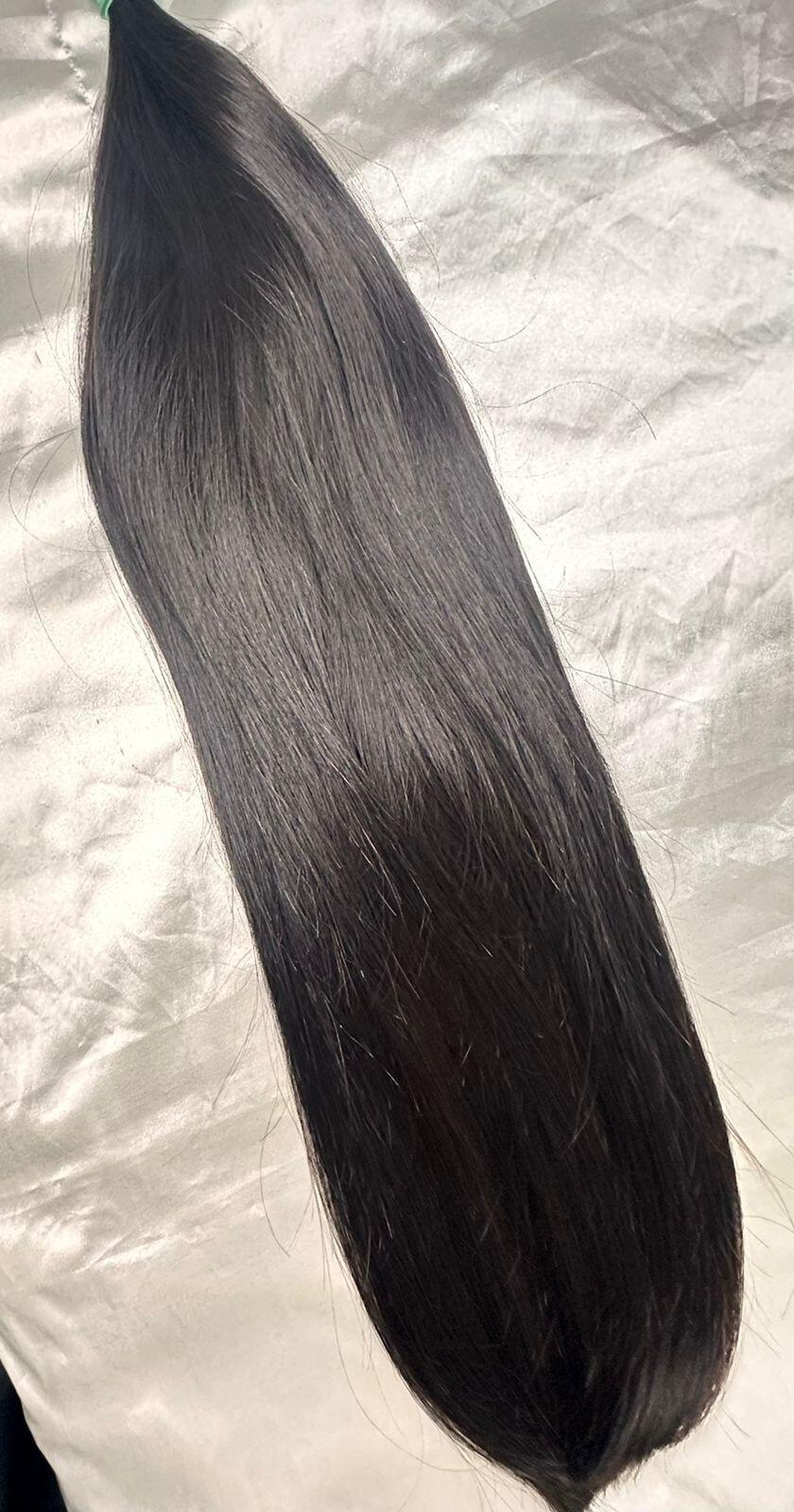 Cabelo Brasileiro Liso 70cm Castanho - Fios Naturais 76g - R$1.330,00