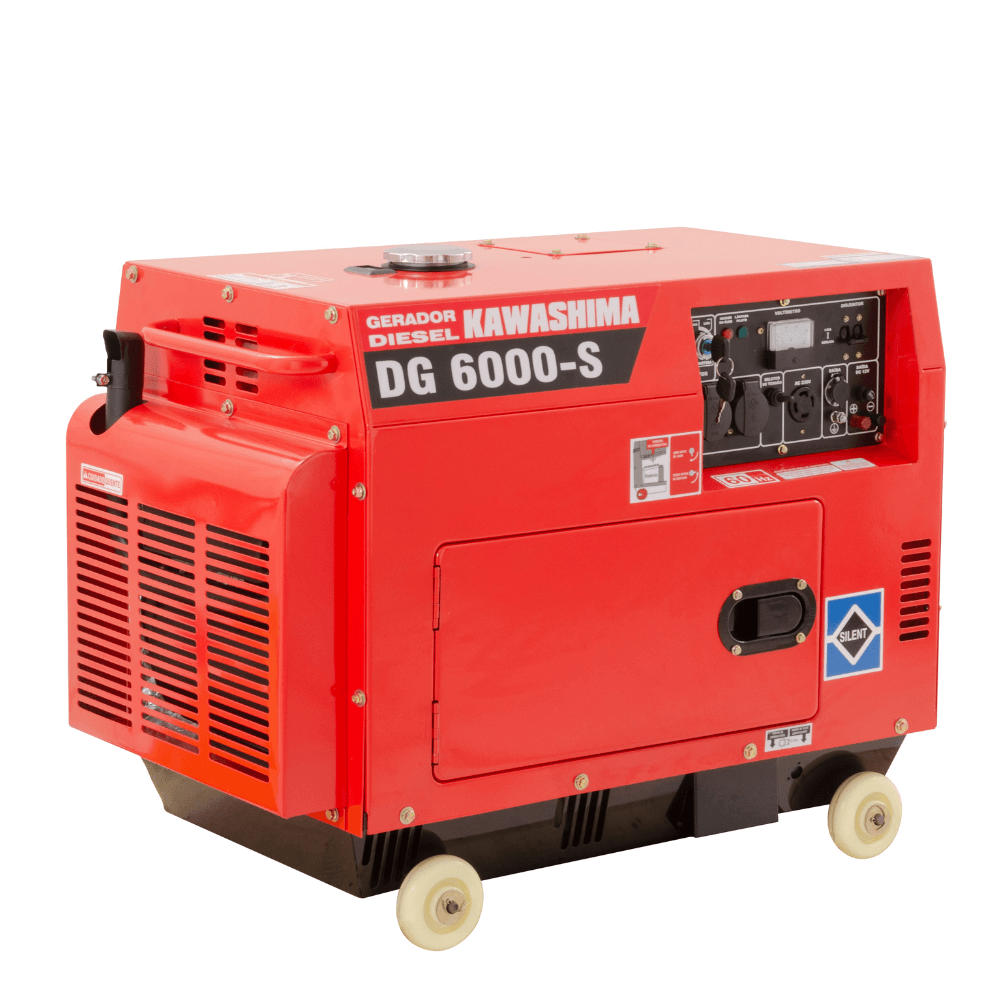 GERADOR KAWASHIMA DG 6000-S DIESEL SILENCIADO MONO/BIVOLT - a partir de R$7.581,51