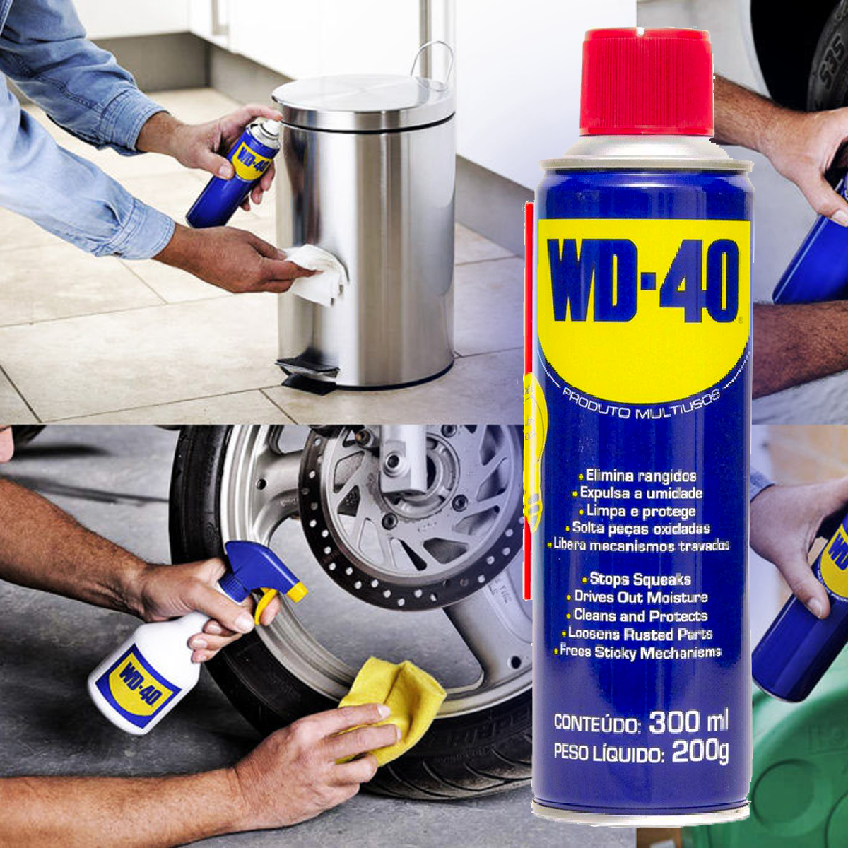 WD-40 Spray Desingripante Lubrificante 300ml - WD-40 - a partir de R$55,38