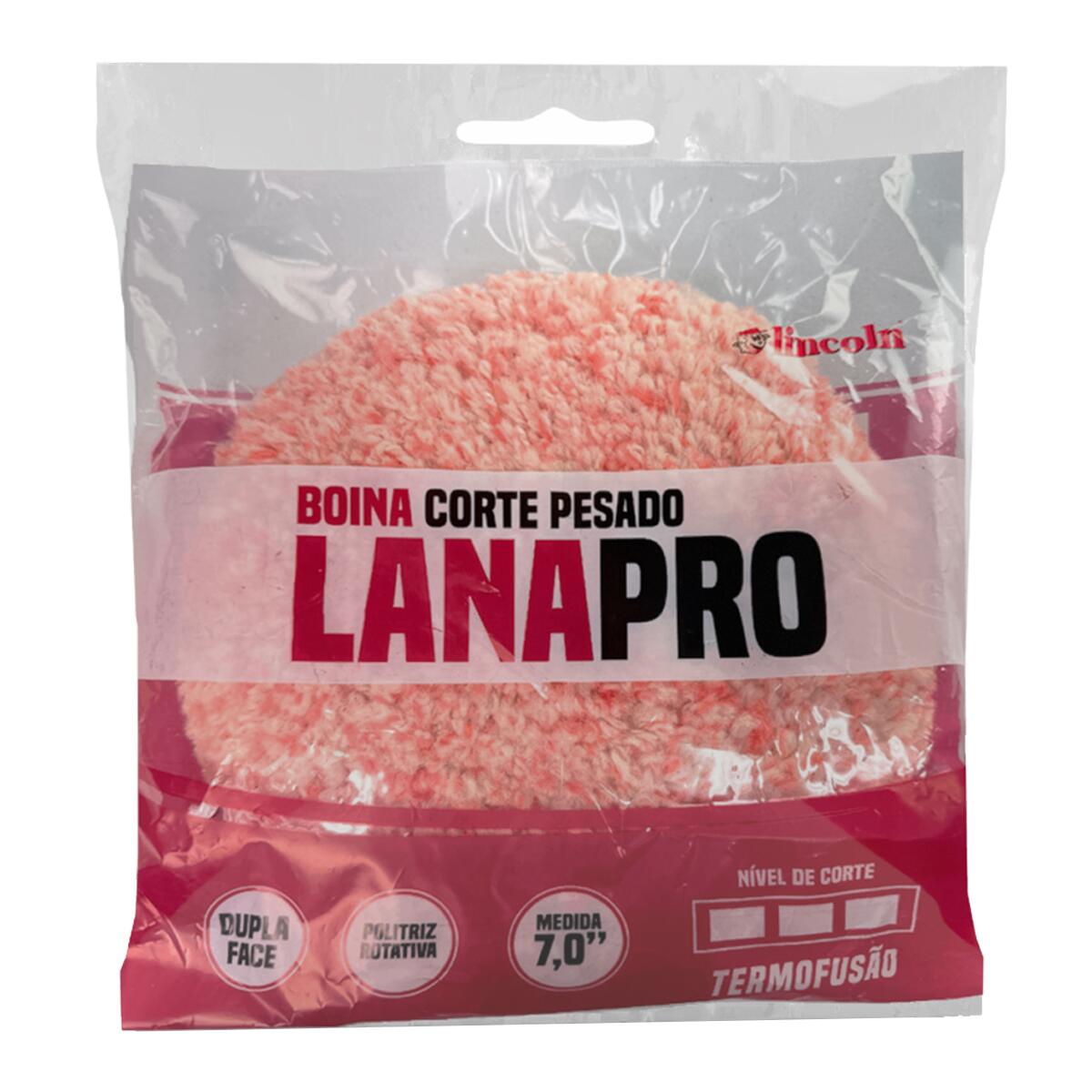 Boina Dupla Face Corte Pesado LanaPro 7" - Lincoln - a partir de R$89,77