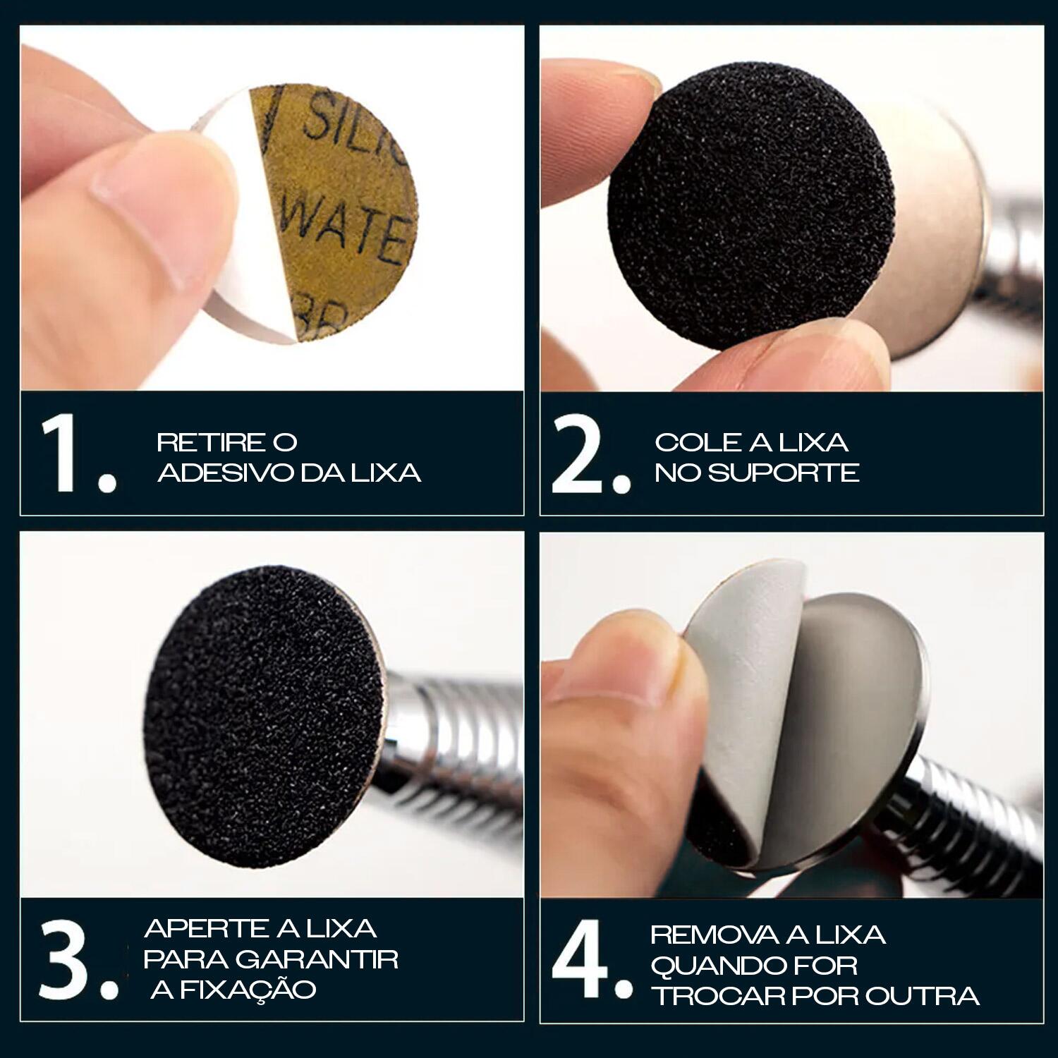 Comprar Kit 60 Lixa Adesiva Micro Retífica Mini Lixadeira Pedicure - a ...