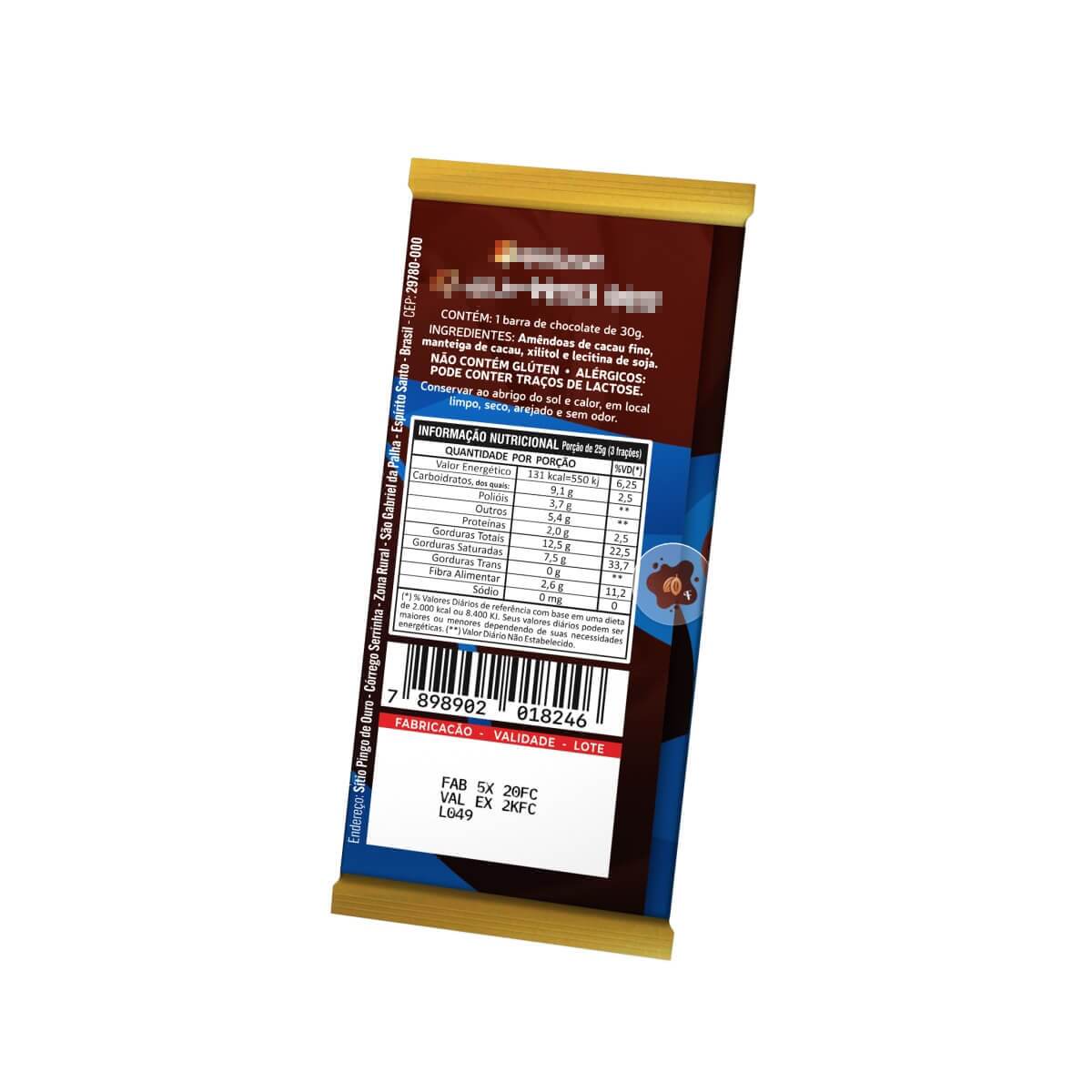 Comprar 4 Barras 30Gr Chocolate Artesanal 85% Cacau Sem Açúcar - a ...