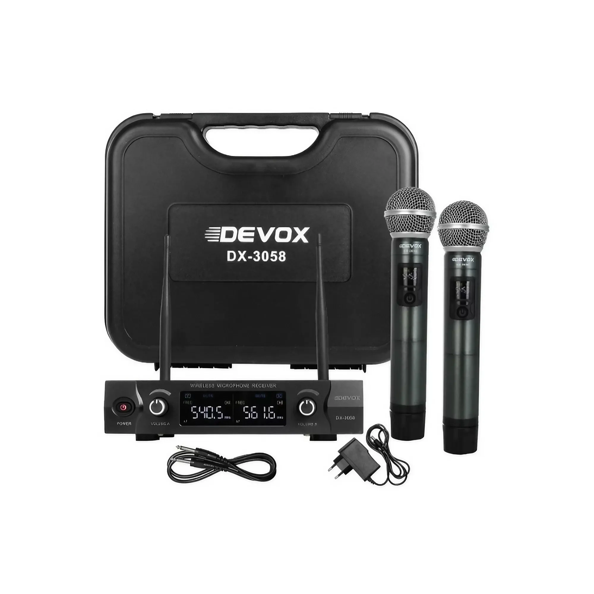 Comprar Microfone Devox Duplo S/fio Uhf Dx-3058 Digital Grafite Cor Grafite Escuro - a partir de ...