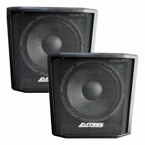 Comprar Kit Datrel Sub Grave Woofer Ativo + Passivo 12'' Preto - a ...