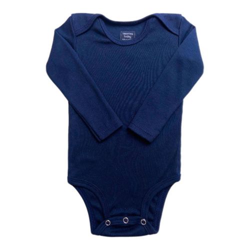 Comprar Body bebê manga longa 100% algodão- Azul Marinho - a partir de R$34,10 - Trentina Baby