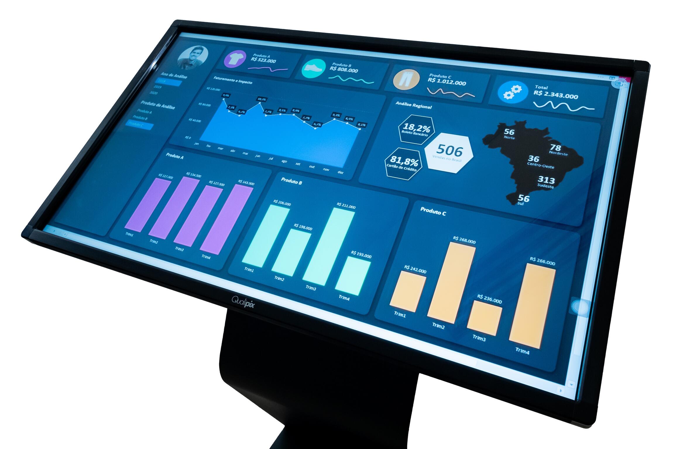 Comprar TOTEM TOUCH QUALIPIX 32 POL - a partir de R$9.490,50 - Qualipix