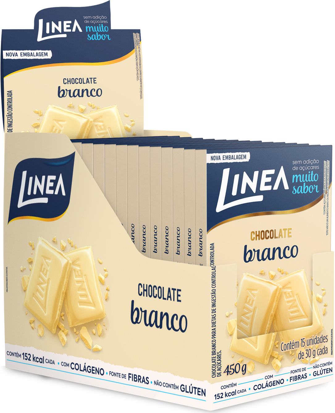 Linea Chocolate Branco Zero Açúcar 30g - Cx 15 Unidades