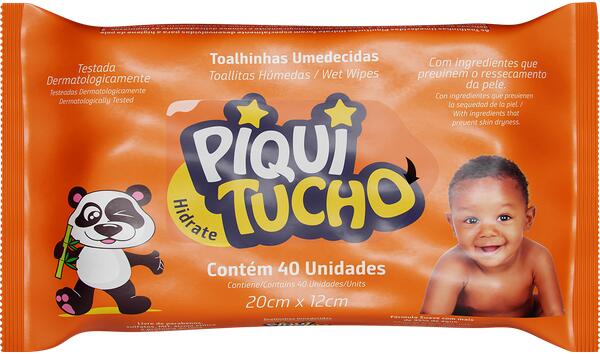 Toalhinhas Umedecidas Lenço Bebê Piquitucho 40un