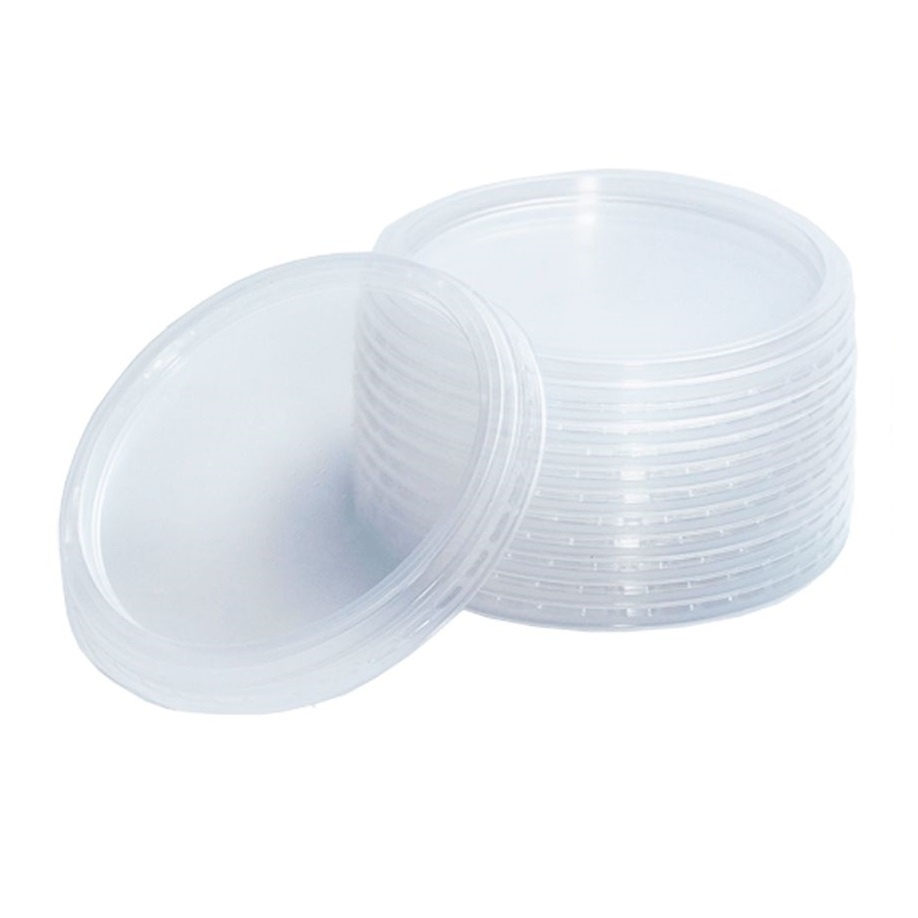 Comprar Tampa Lisa Descartável Transparente Pote 100ml Copozan 100un ...