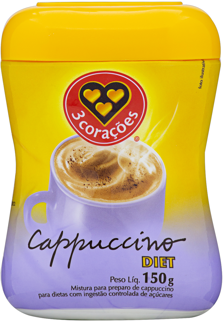 Cappuccino Diet Pote 150g - 3 Corações
