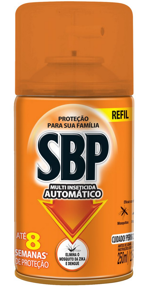 Kit 10 Unidades Inseticida Tradicional Automático SBP Refil 250ml