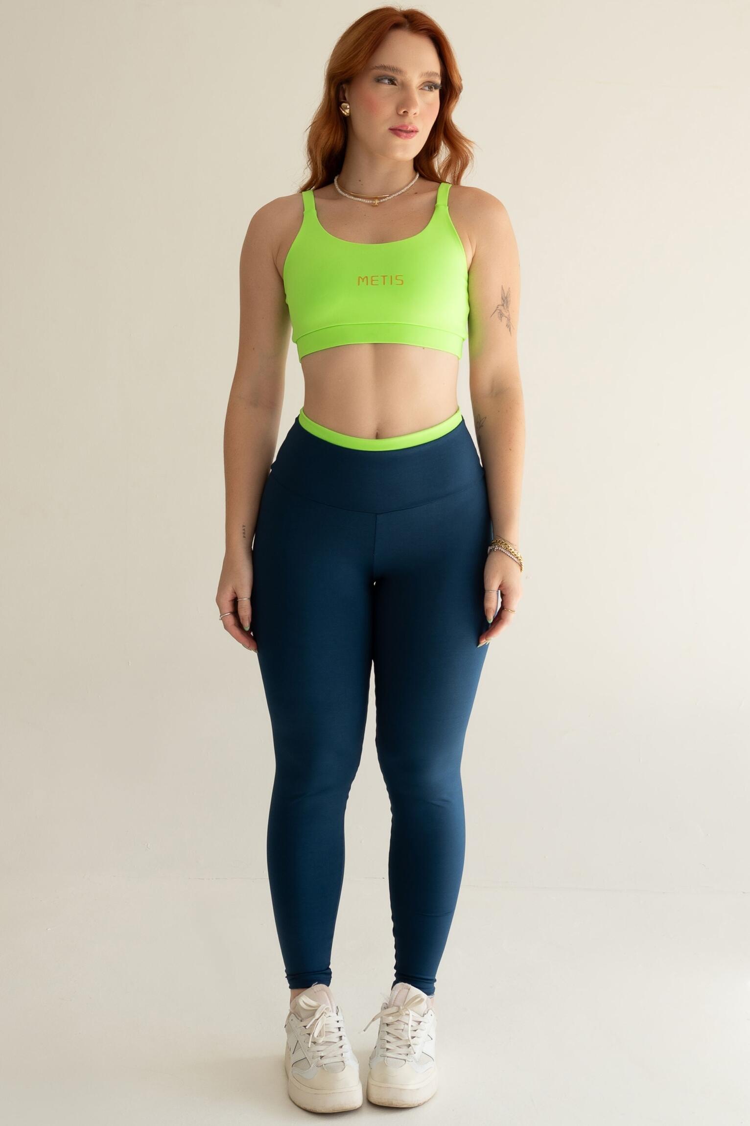 Comprar Conjunto (Legging + Top) Azul e Verde - a partir de R$161,47