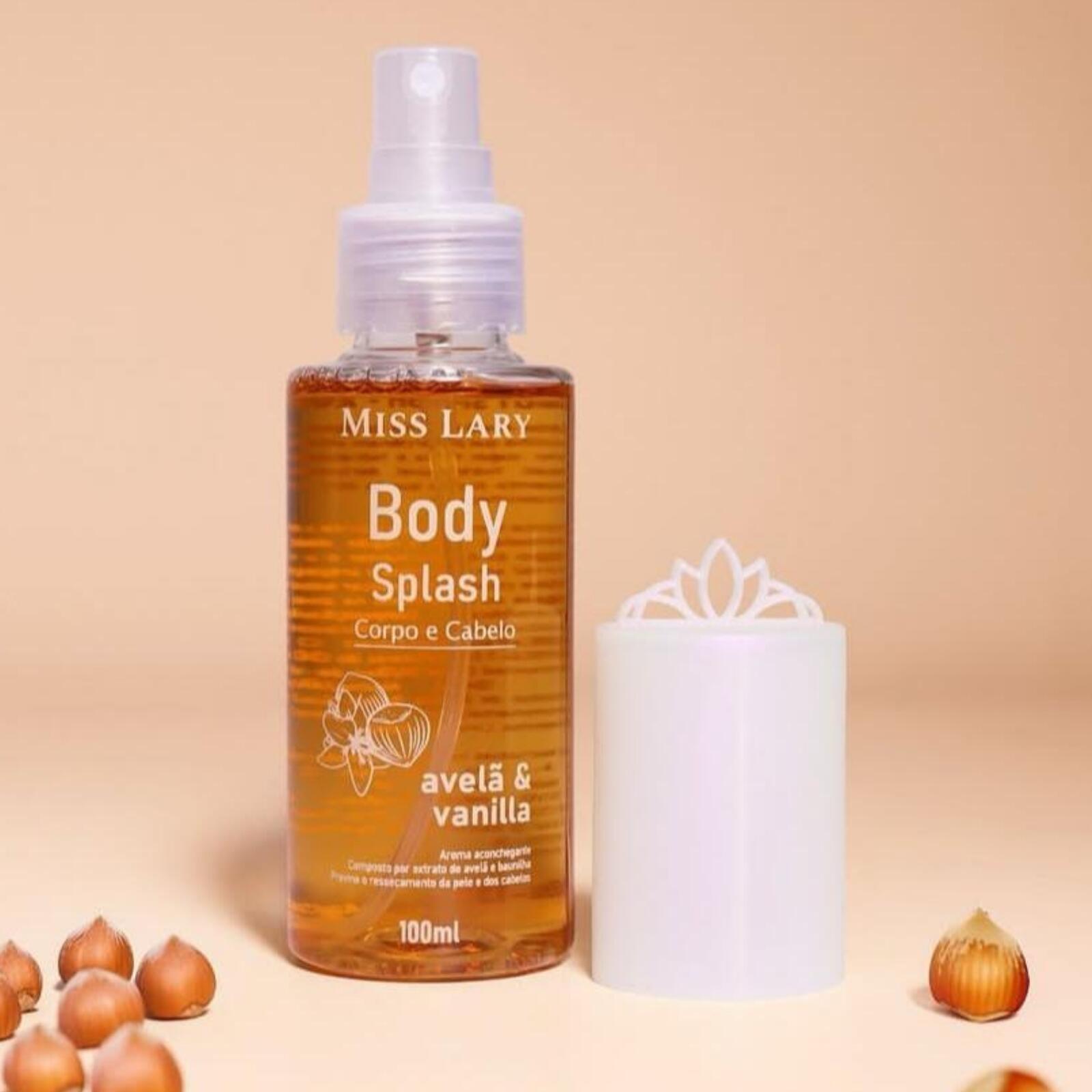 Body Splash Avelã & Vanilla Miss Lary | Doce e Aconchegante