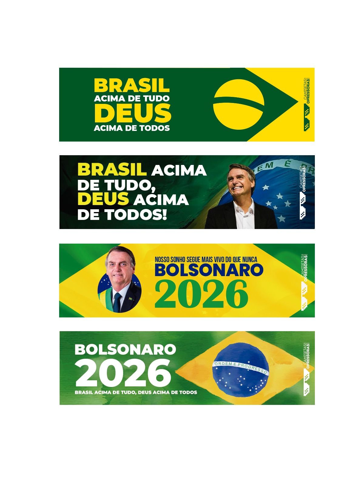 Comprar Kit 10 Adesivos - Bolsonaro - R$29,90 - Camisetas Opressoras