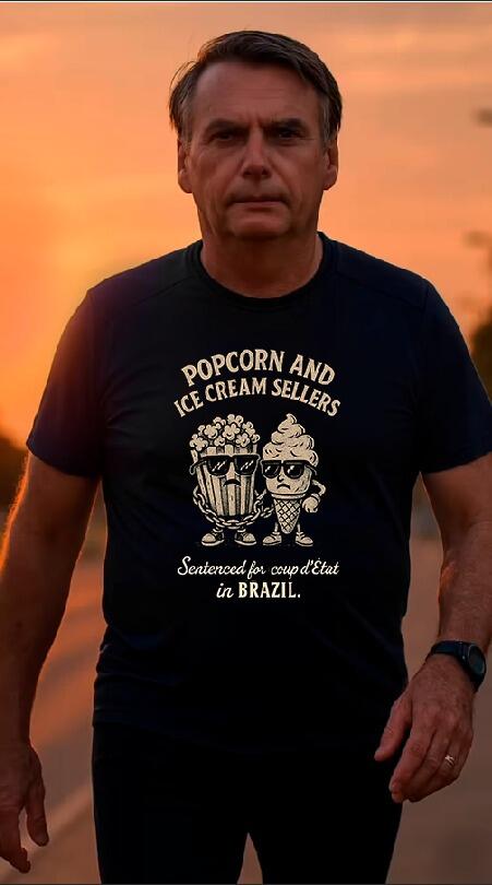 Comprar Camiseta - Bolsonaro Pop Corn and Ice Cream Sellers - de R$68 ...