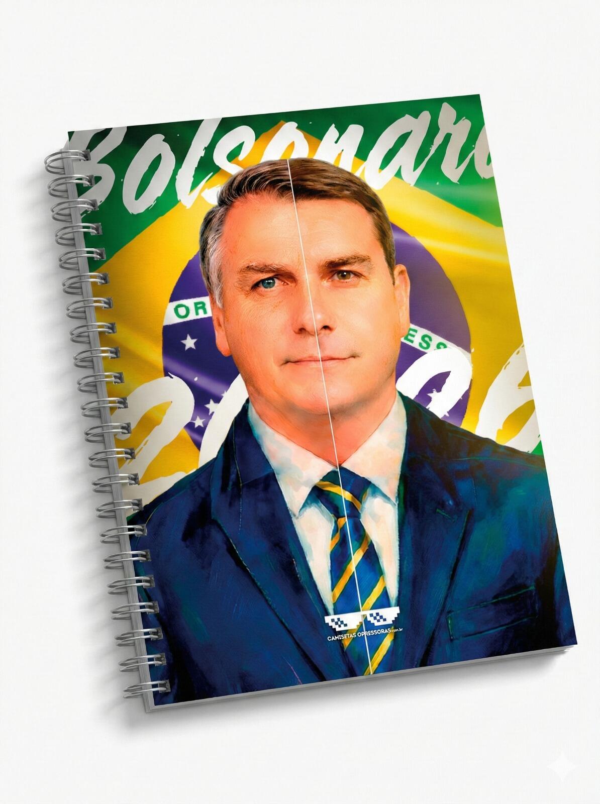 Comprar PRÉ-VENDA Caderno - Bolsonaro 2026 - Flávio e Jair - A5 Capa ...