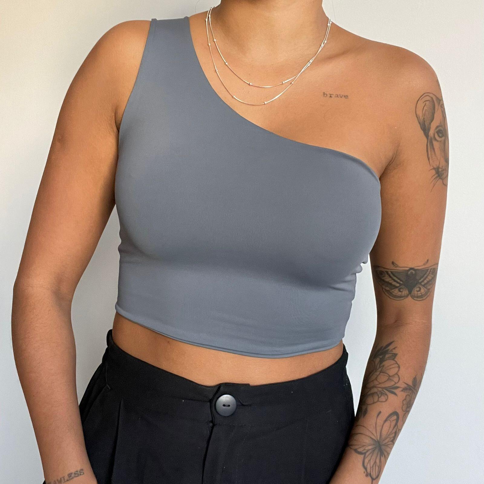 Comprar TOP CROPPED UM OMBRO POLIAMIDA