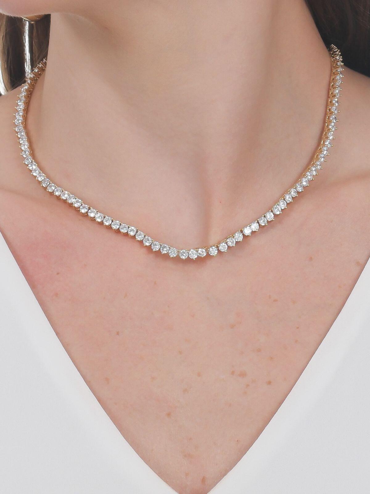 colar riviera 3 pontas dourada, 38 cm de comprimento