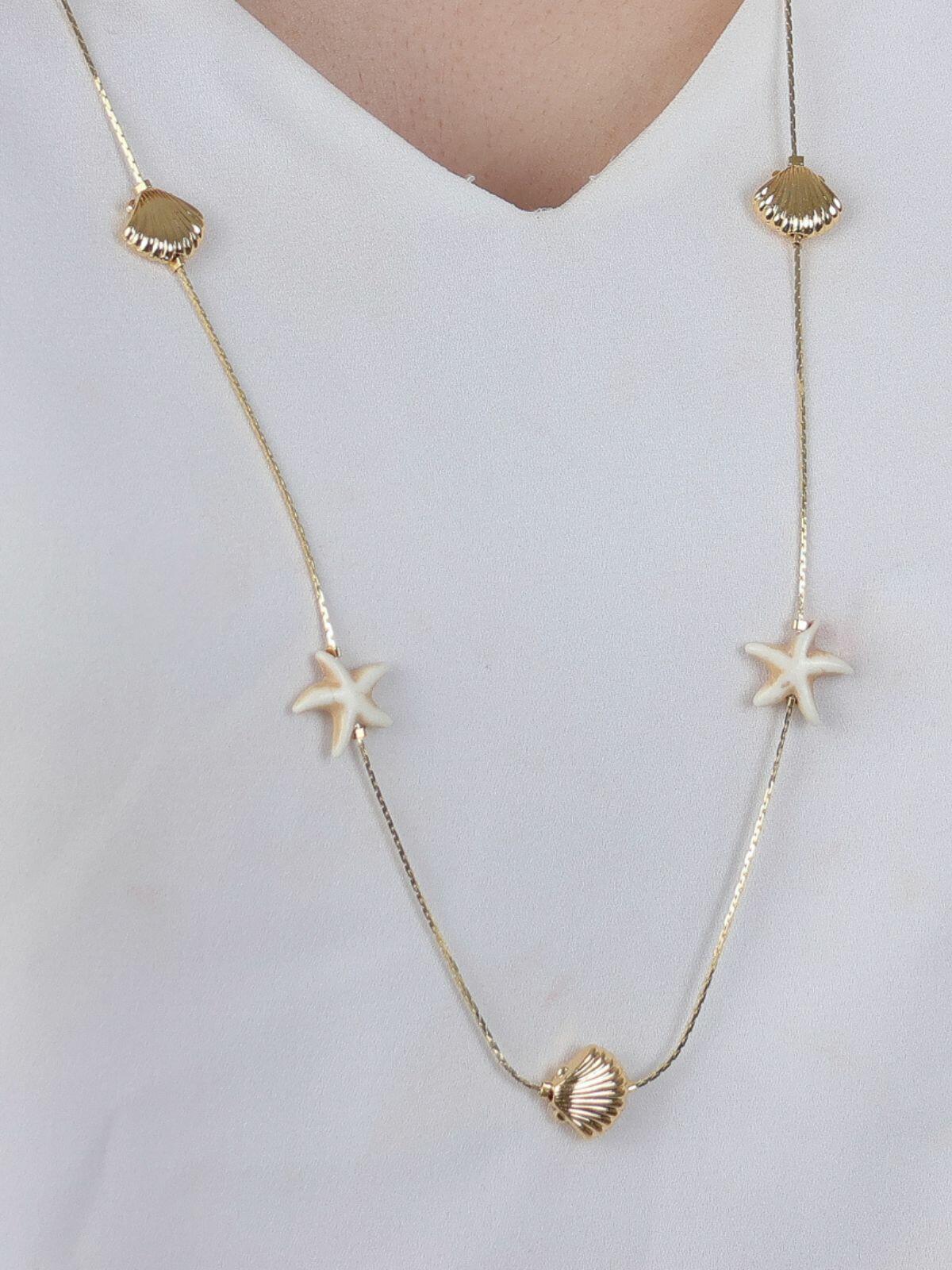 Colar Longo Mar 60cm Dourado - a partir de R$85,40