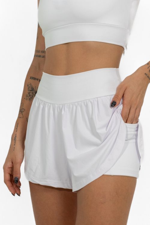 Comprar Short Run Branco - a partir de R$56,64 - Flora Amar Atacado