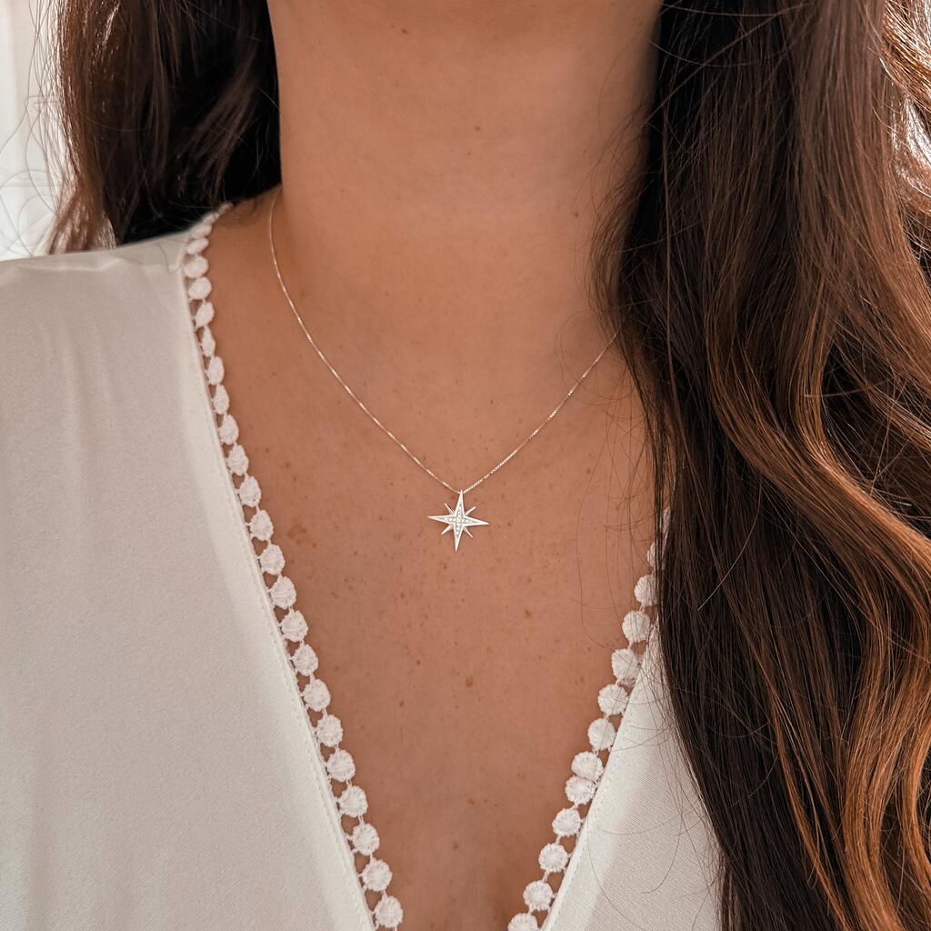 Comprar COLAR ESTRELA CRAVEJADA 8 PONTAS NO175