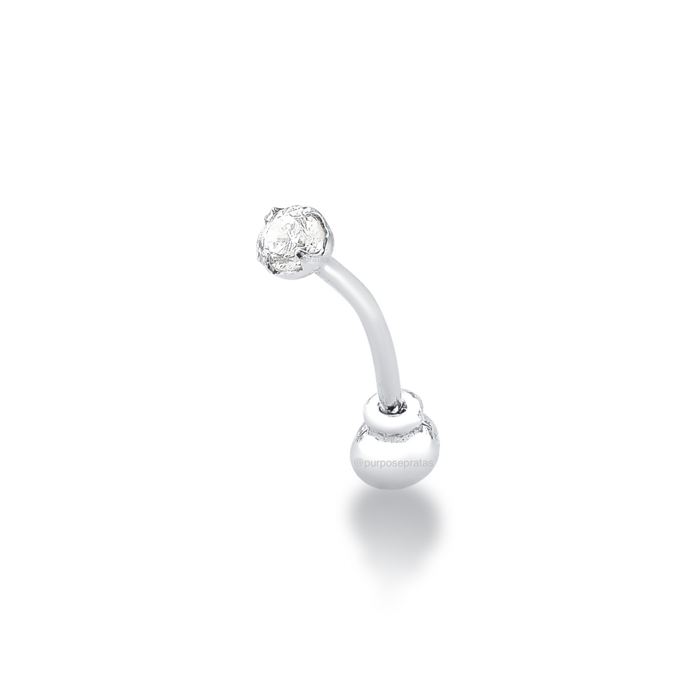 Comprar PIERCING UMBIGO ZIRCÔNIA NO113 - R$89,00 - Purpose Pratas