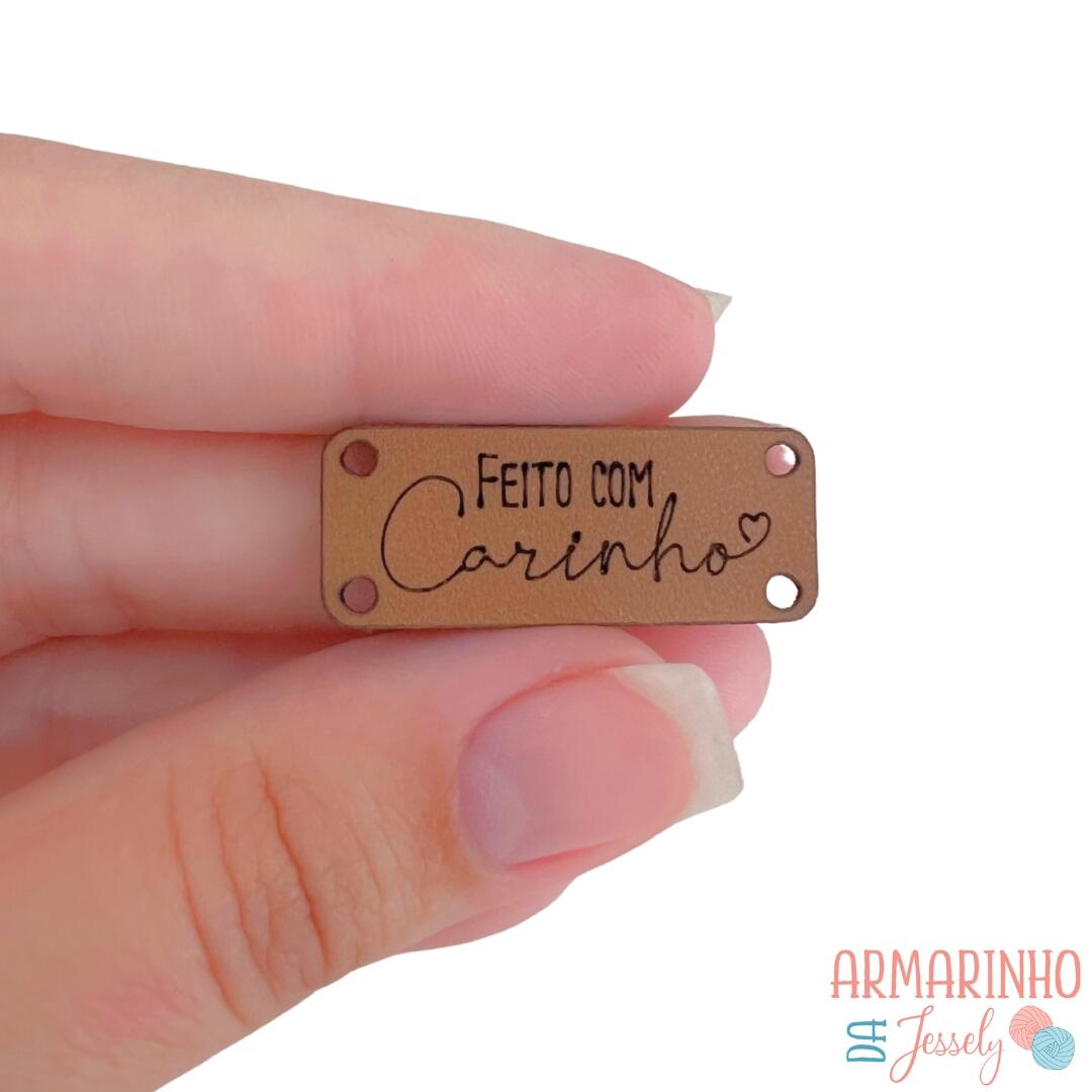 Comprar Etiqueta - Feito com Carinho - 4 Furos - a partir de R$9,49