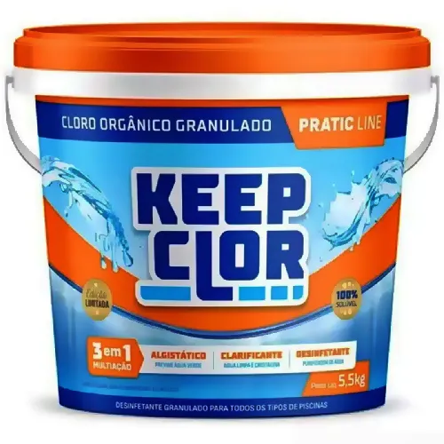 Cloro Granulado Keep Clor 5,5kg - Pratic Line - R$110,00
