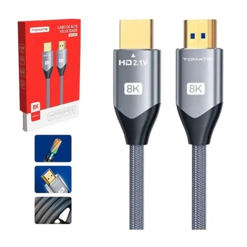 Comprar CABO HDMI 8K 1.5M TOMATE MHD8001 - Maxtill Atacado de Eletrônicos no Brás