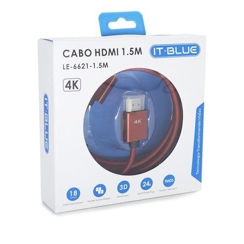 Comprar CABO HDMI ITBLUE 1.5 METROS LE6621 1.5M - Maxtill Atacado de Eletrônicos no Brás